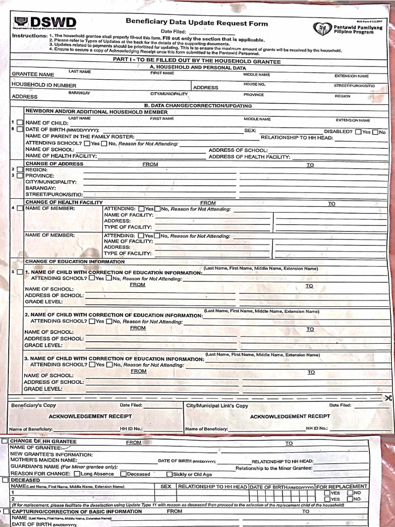 4Ps Update Form | PDF