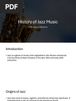Evolution of Jazz Music History | PDF | Jazz | English Language Music