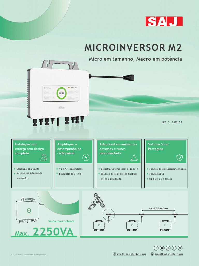 Datasheet Micro Saj 2,25k Com 15 Anos de Garantia | PDF | Eletrônicos ...