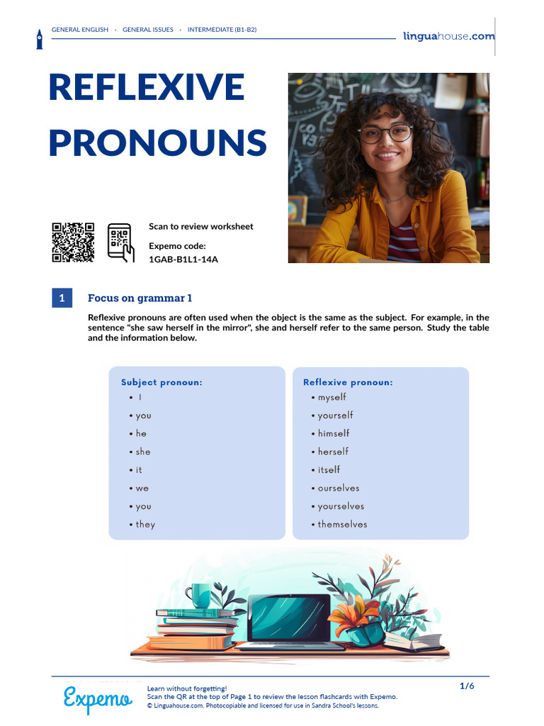 Reflexive Pronouns Practice B1-B2 | PDF | Pronoun | Linguistic Typology