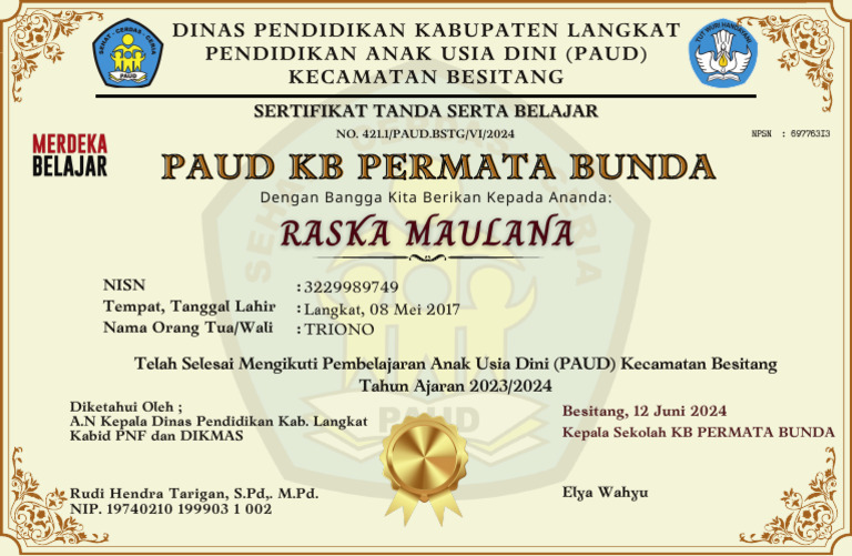 Paud Permata Bunda | PDF