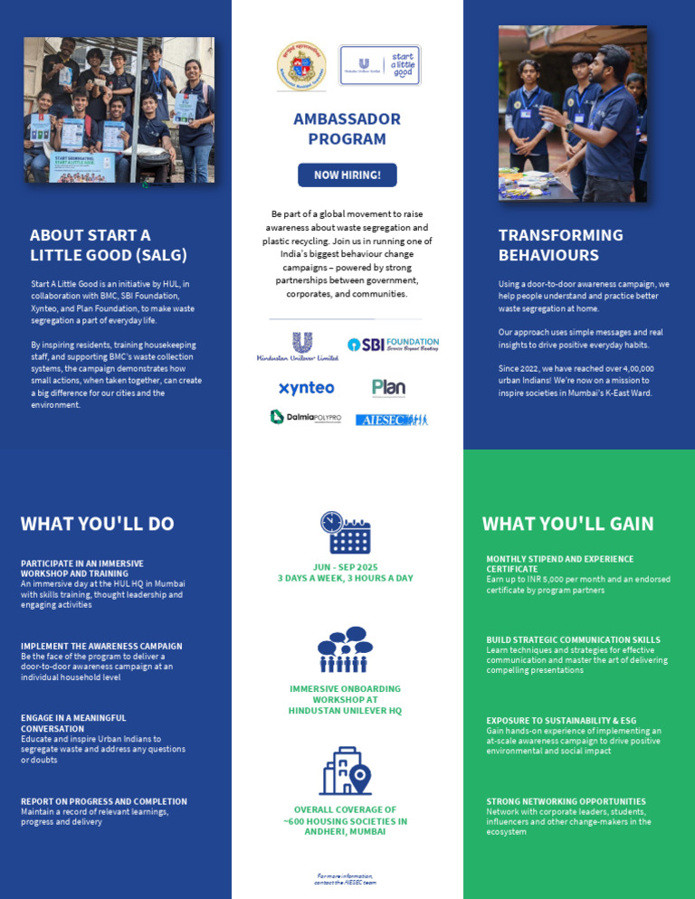 HUL StudentAmbassadorProgram 2025 | PDF | Natural Environment