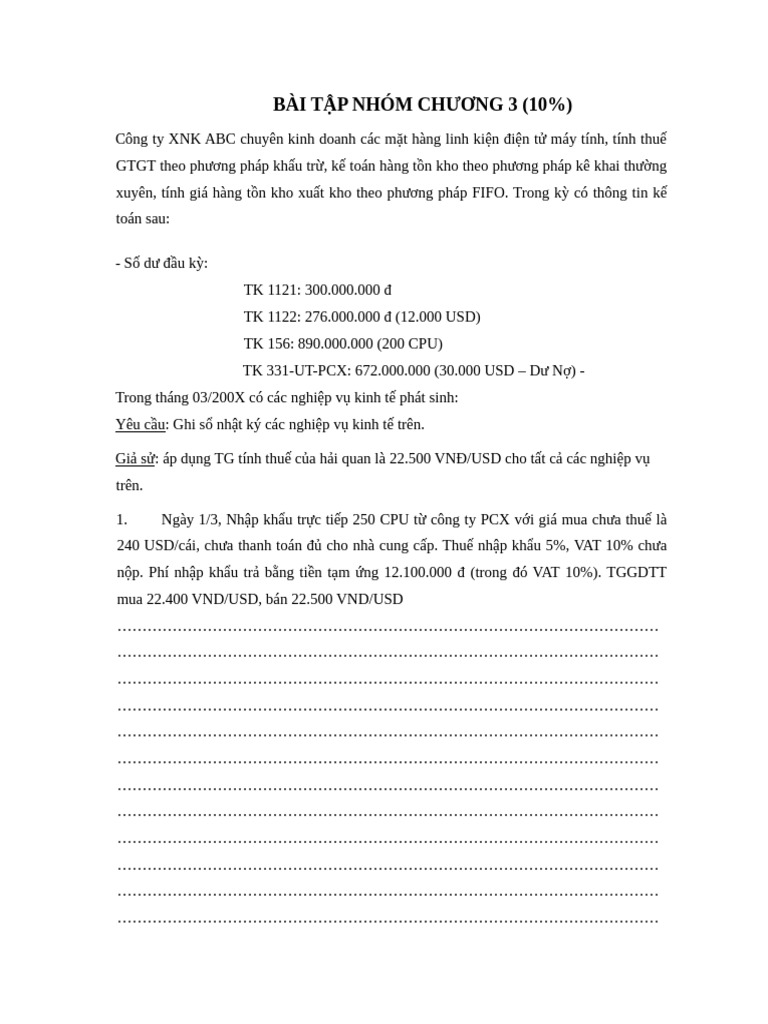 Bai Tap Nhom CH3 | PDF