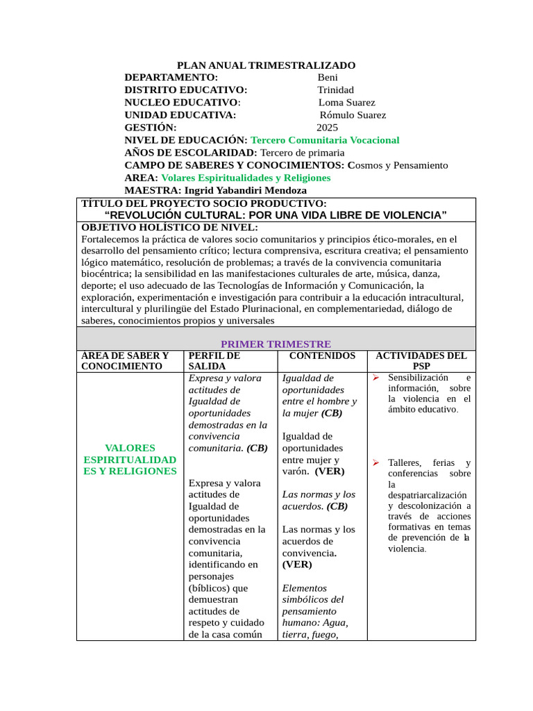 Pat Tercero de Primaria Ver 2025 | PDF