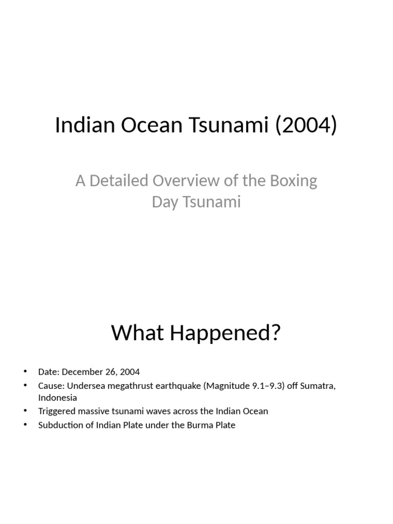 Indian Ocean Tsunami 2004 Enhanced | PDF