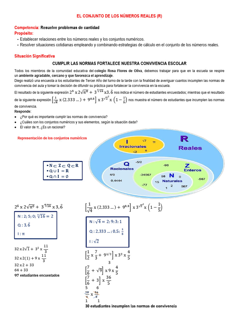 El Conjunto de Los Números Reales (R) | PDF | Número Real | Números