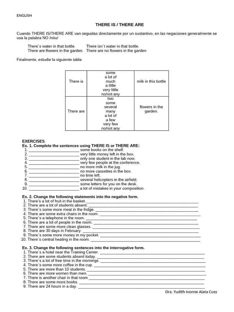 Mastering There Is/There Are in English | PDF | Grandparent