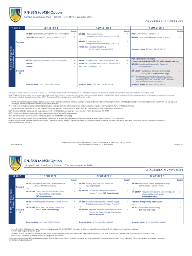 RN BSN To MSN Online November 2024 | PDF | Health Care | Nursing