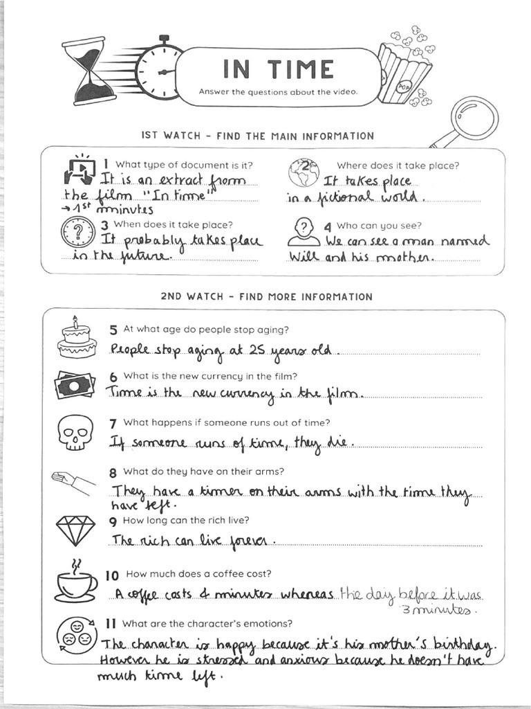 In Time Questions Correction | PDF