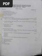RGUHS 1st BPT Jan 2022 QP Question Paper BPT | PDF | Metabolism ...