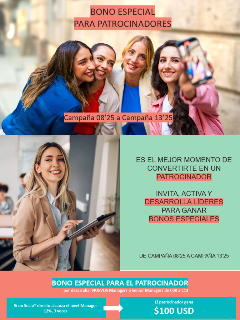 Bonos Especiales para Patrocinadores Oriflame | PDF