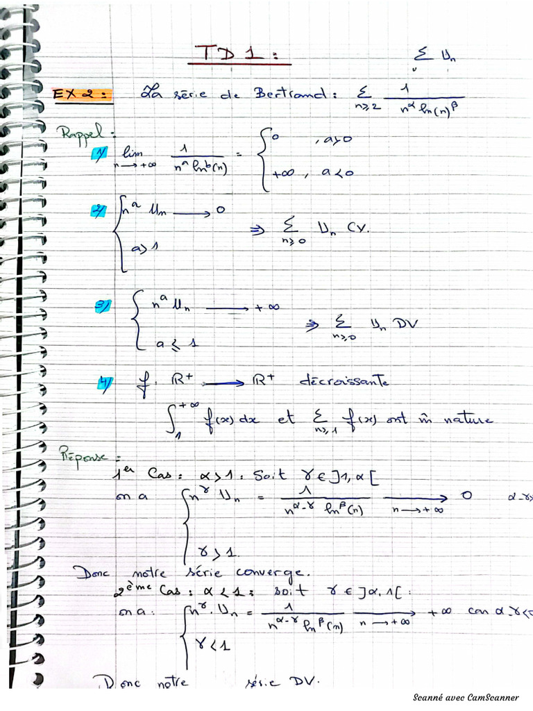 Correction TD Analyse 4 | PDF