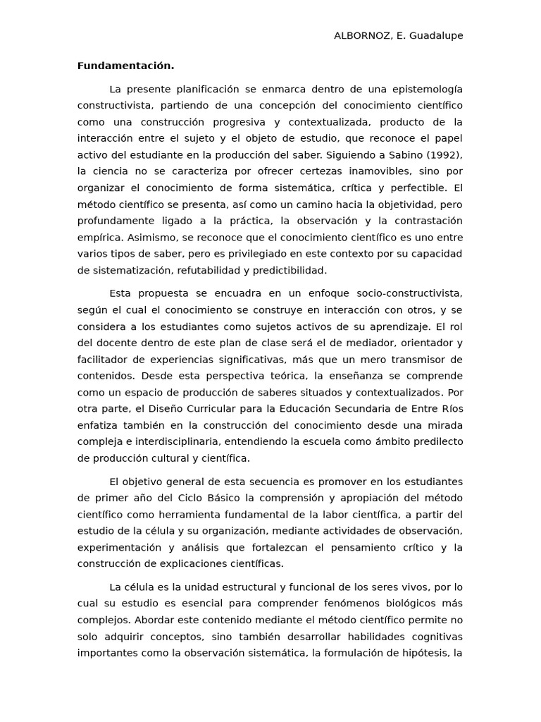 FUNDAMENTACIÓN | PDF | Conocimiento | Método científico