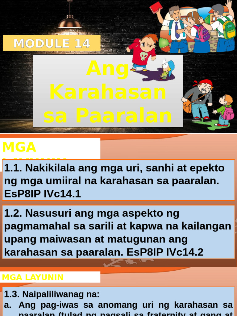 Modyul 14 Karahasan Sa Paaralan. | PDF