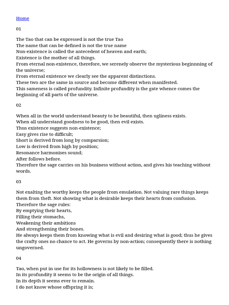 Understanding the Tao's Essence | PDF | Tao | Virtue