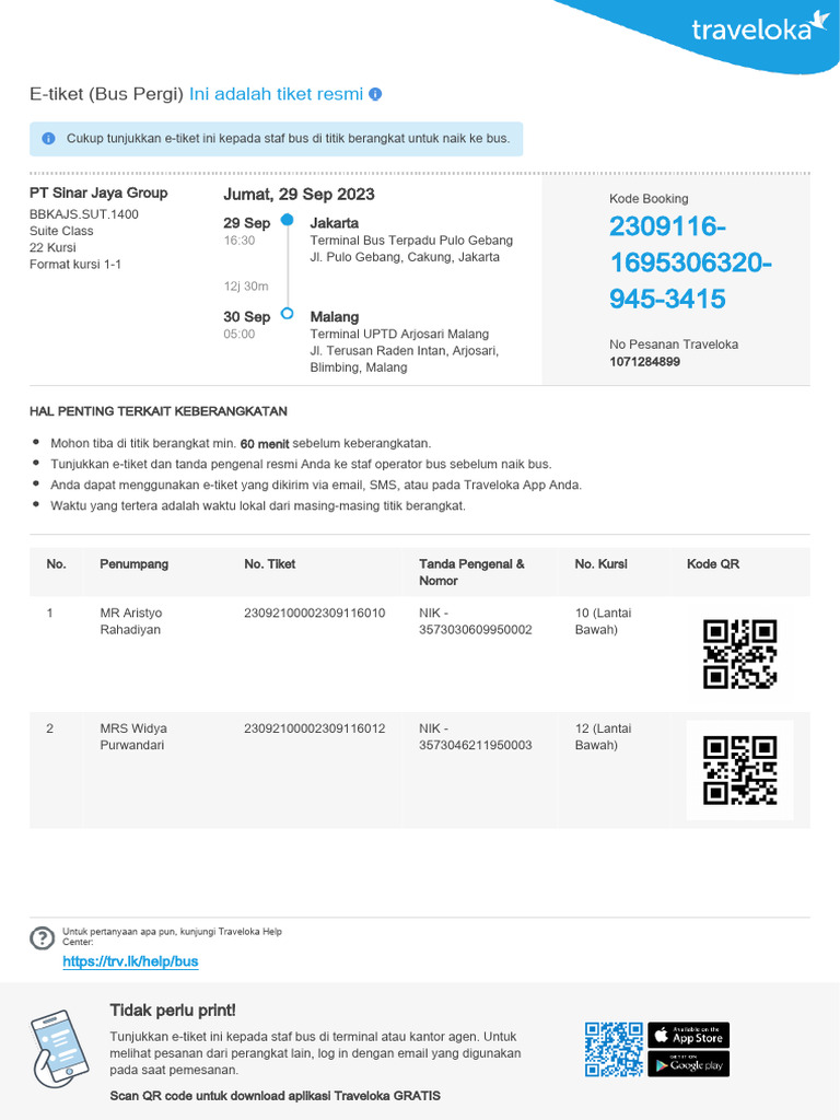 BUS AWAY E-Ticket | PDF