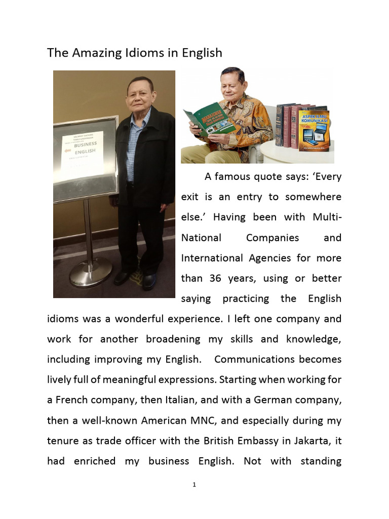 Amazing Idioms in English | PDF | Idiom | Indonesian Language