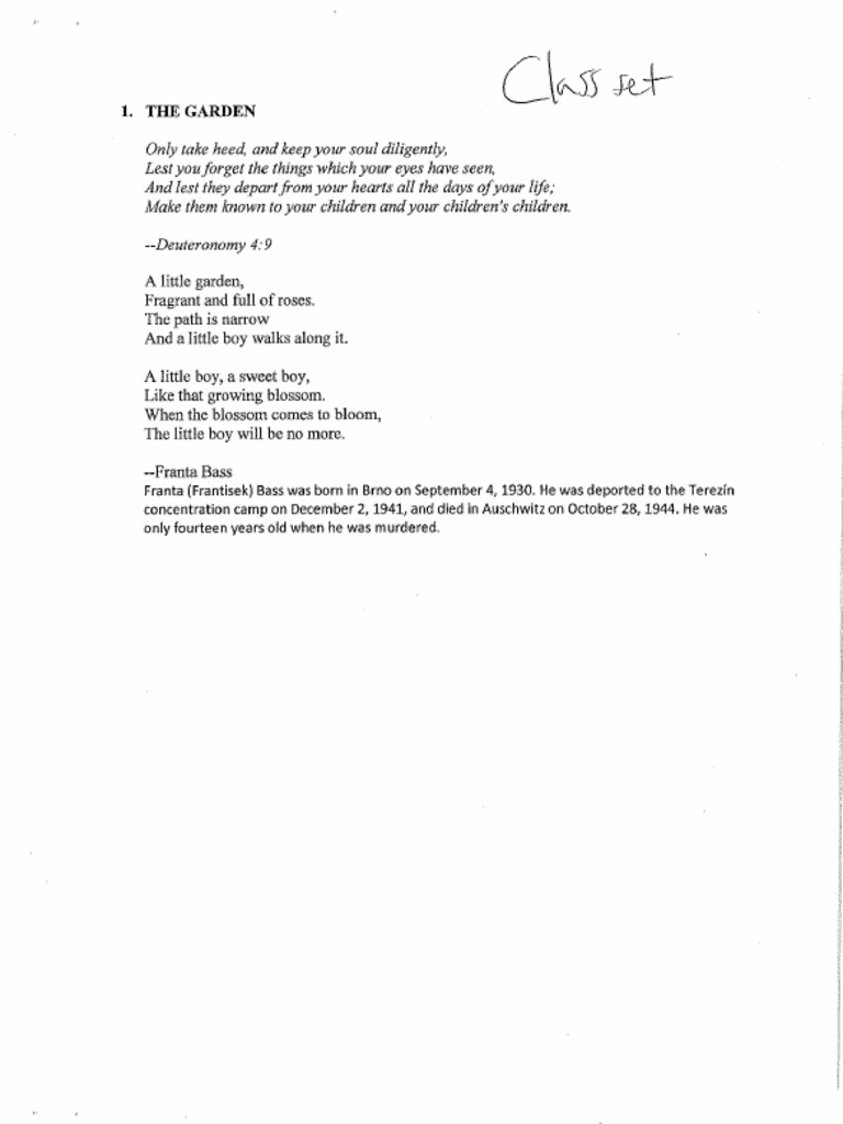 Terezin Poems | PDF