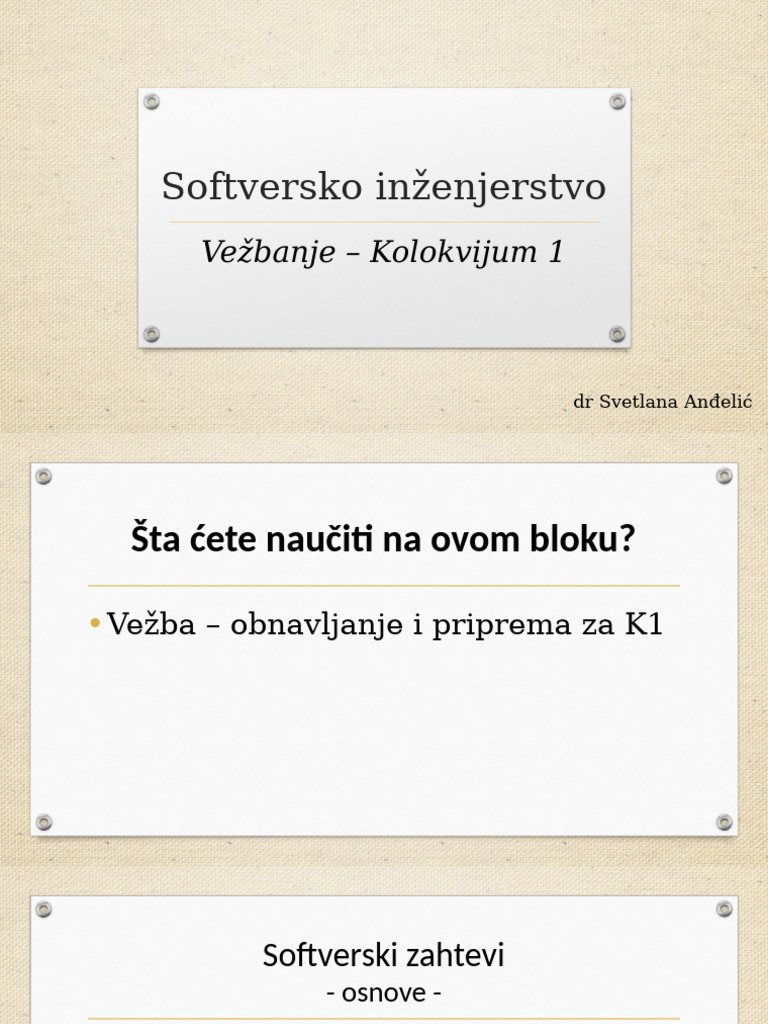 NAuJKvjTiqn3uCaUyNF8 - SI - Vezba 2 - Priprema Za K1 | PDF