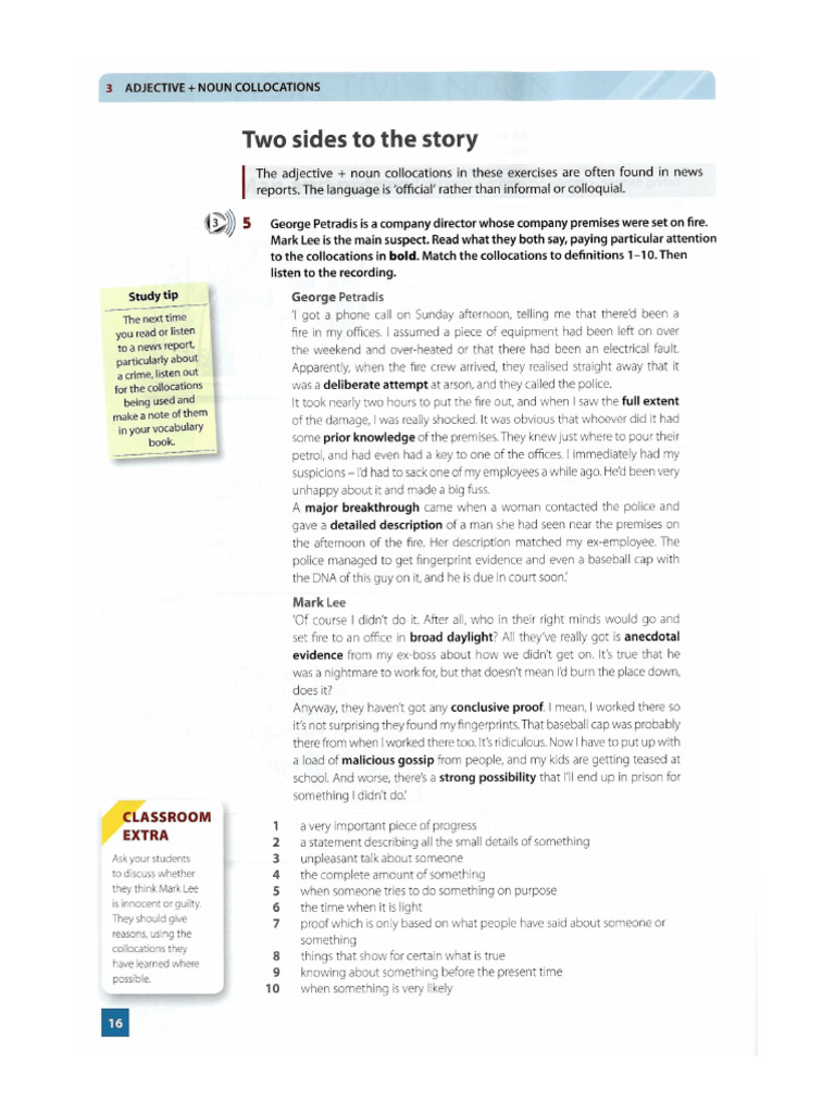 Collocations Unit 3.2 | PDF