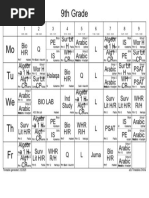 Study Timetable For Class 9 | PDF