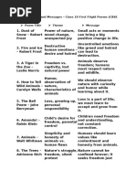 Class 10 English Poems Overview | PDF | Poetry | Tiger