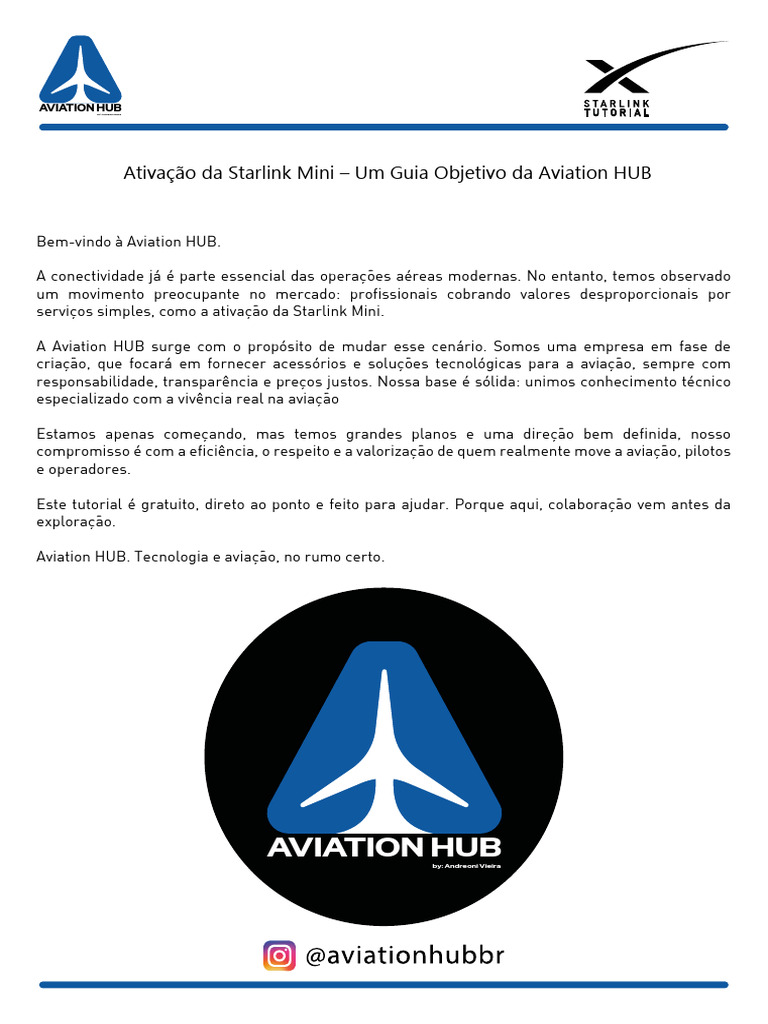 Guia de Ativação da Starlink Mini | PDF | Aeronave | Fonte de energia
