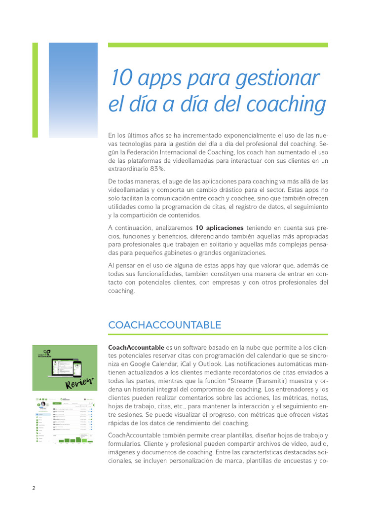 Apps Coaching | PDF | Software de la aplicacion | Libros rápidos