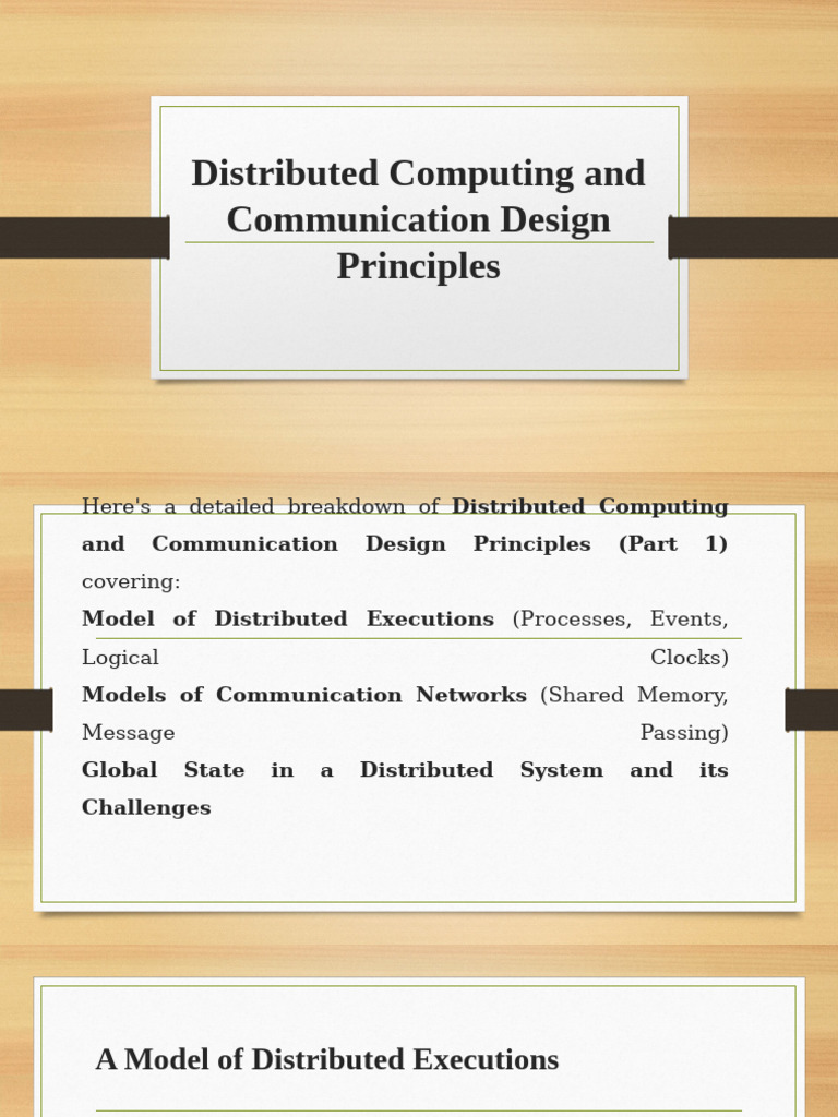 Distributed Computing and Communication Design Principles | PDF ...