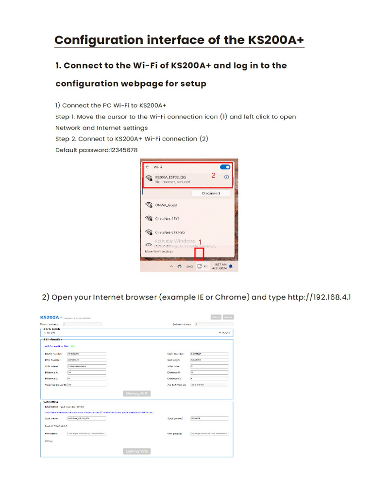 Configuración AIS2 KS200 | PDF