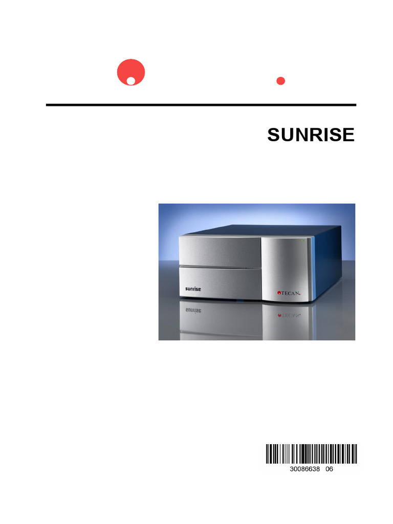 Tecan - Sunrise User Manual | PDF | Barcode | Optical Filter
