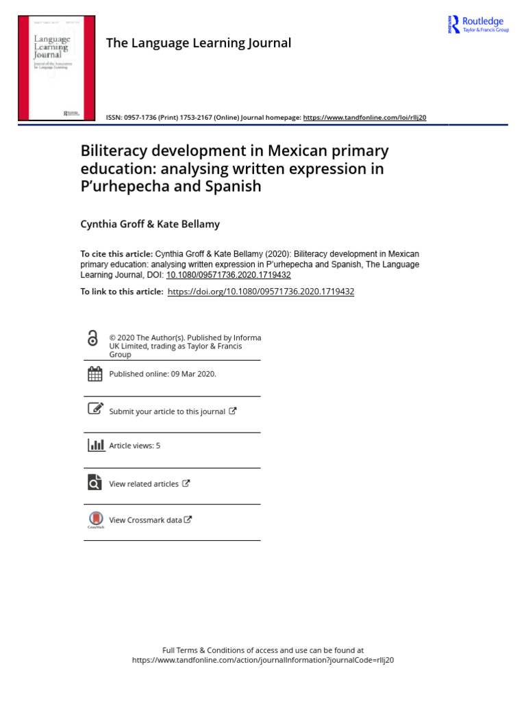 Biliteracy Developmente in Mexican Primary Education | PDF | Orthography | Verb