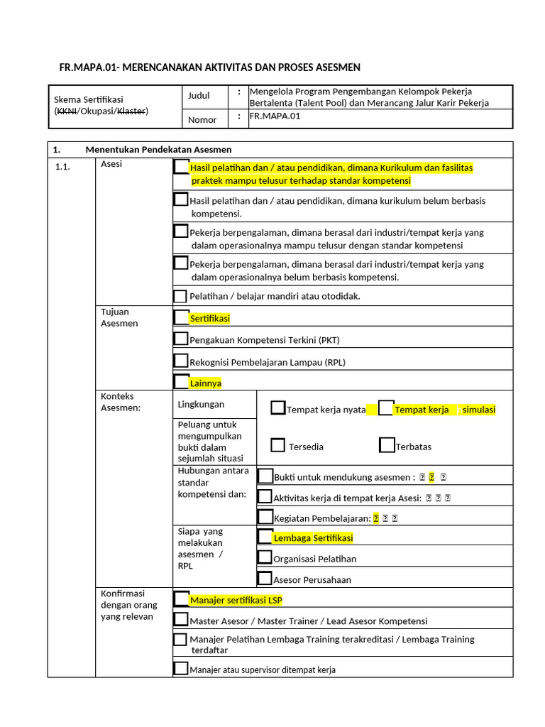 FR - Mapa 01. Merencanakan Aktivitas Dan Proses Dua 2 | PDF