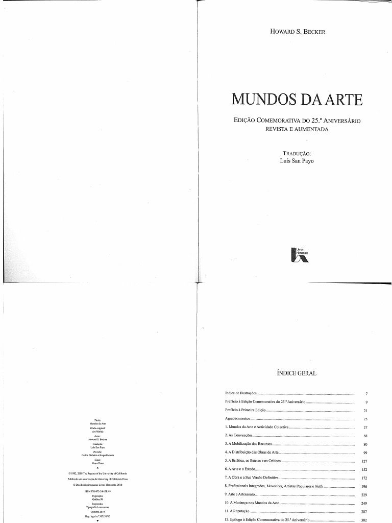Howard Becker - Mundos Da Arte (2010) | PDF