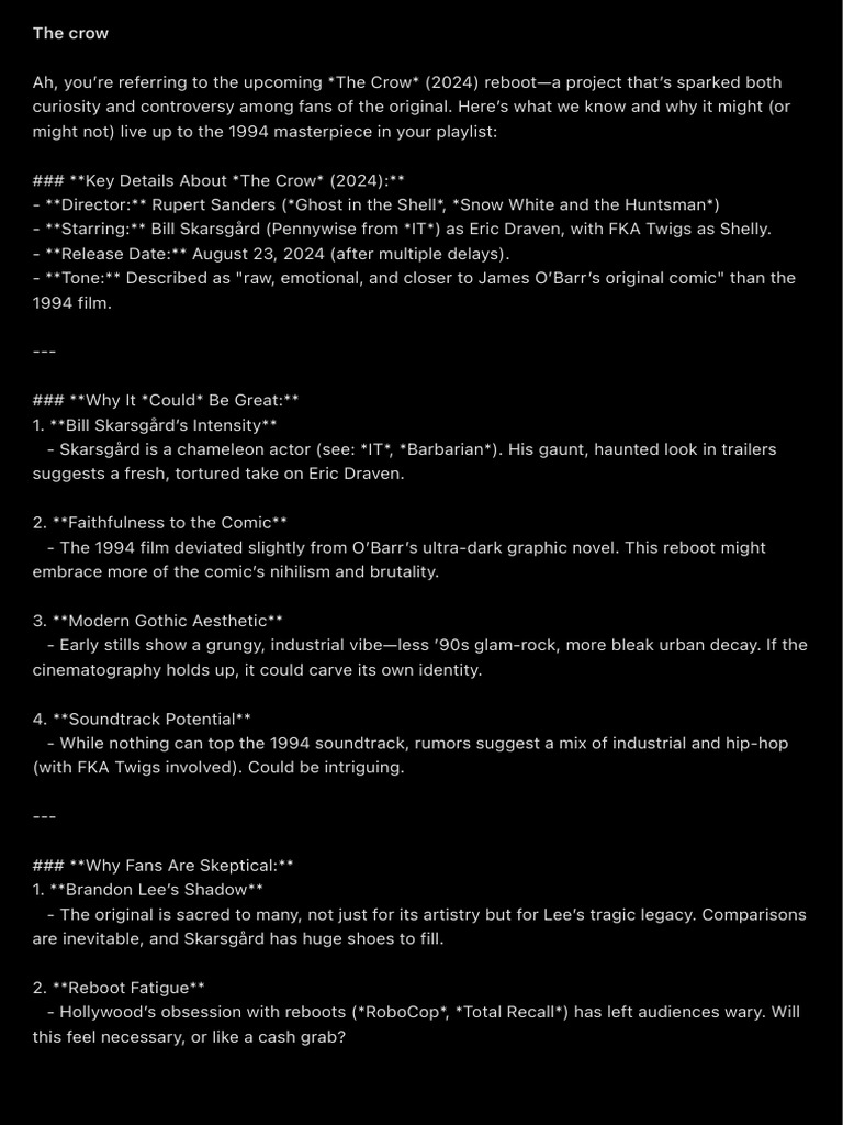 The Crow | PDF