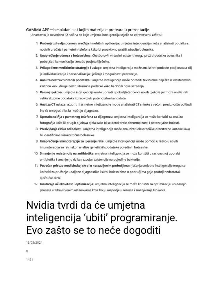 Umjetna Inteligencija | PDF