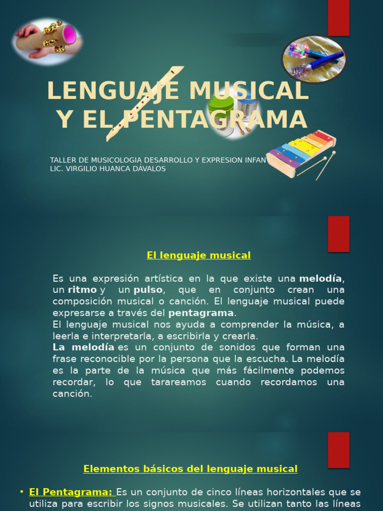 Lenguaje Musical - Pentagrama | PDF