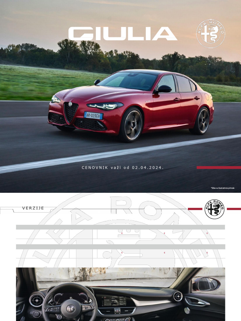 Cenovnik Giulia MY24 | PDF