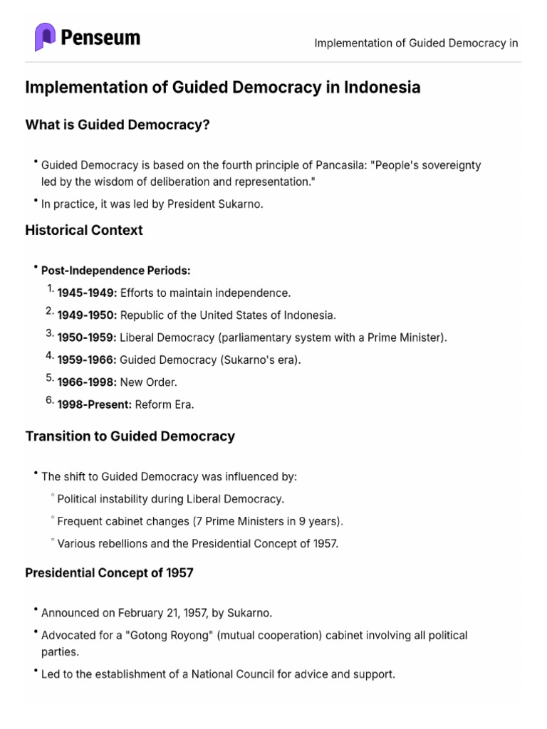 Implementation of Guided Democracy in | PDF