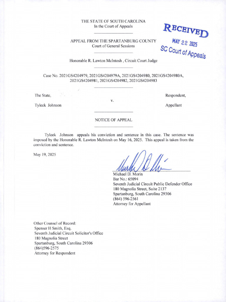 Johnson Appeal | PDF