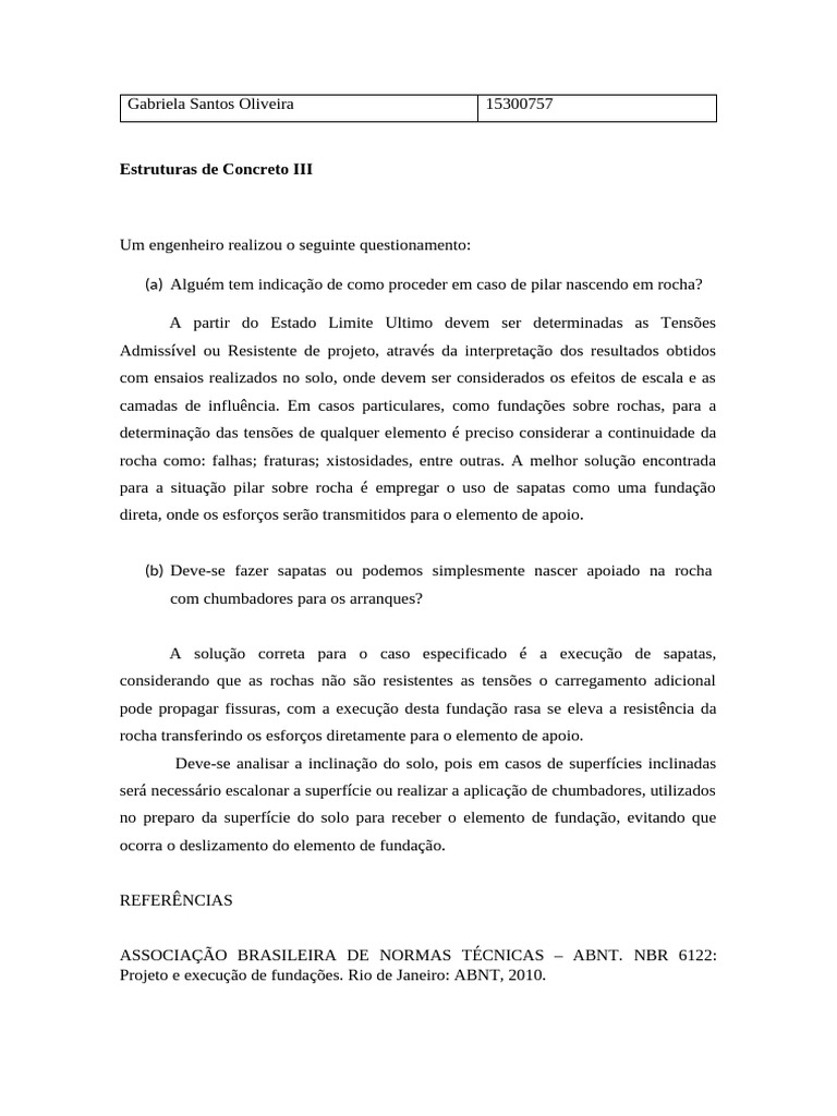 Pilar Sobre Rocha | PDF