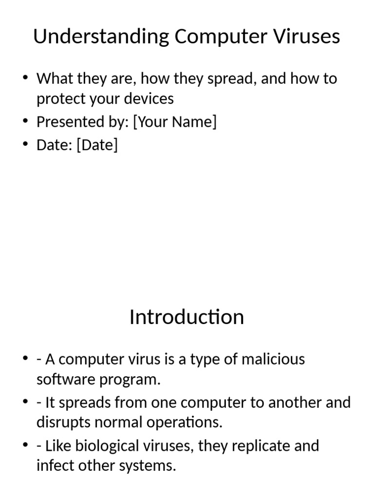 Computer Virus Presentation | PDF