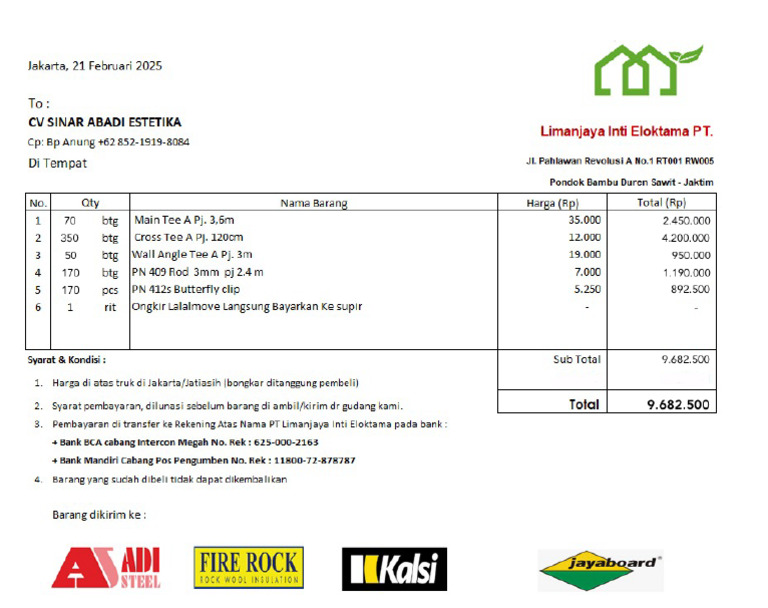 Invoice Gyptile | PDF