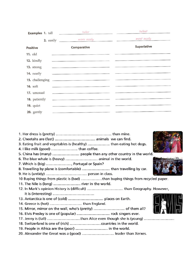 Worksheet Degree of Comp | PDF