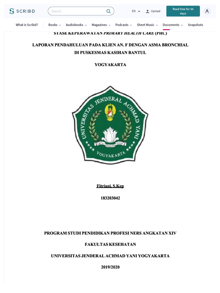 Asma Bronchial | PDF | Scribd