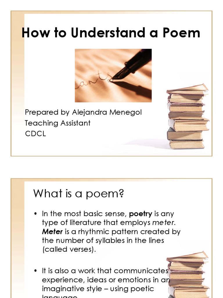 How To Understand A Poem | PDF | Poetry | Senses