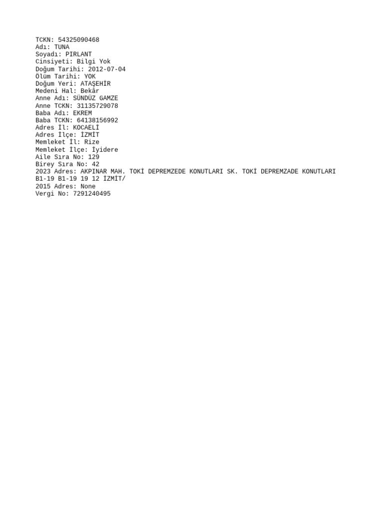 Tcpro Bilgileri | PDF