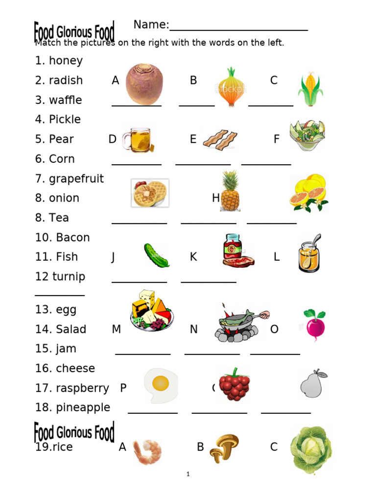 Food Glorious Food Fun Activities Games 13594 | PDF | Foods | Cooking