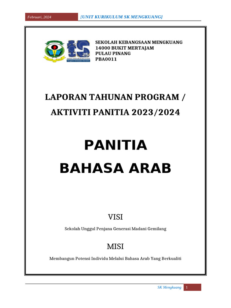 Laporan Panitia Ba 2023-2024 | PDF