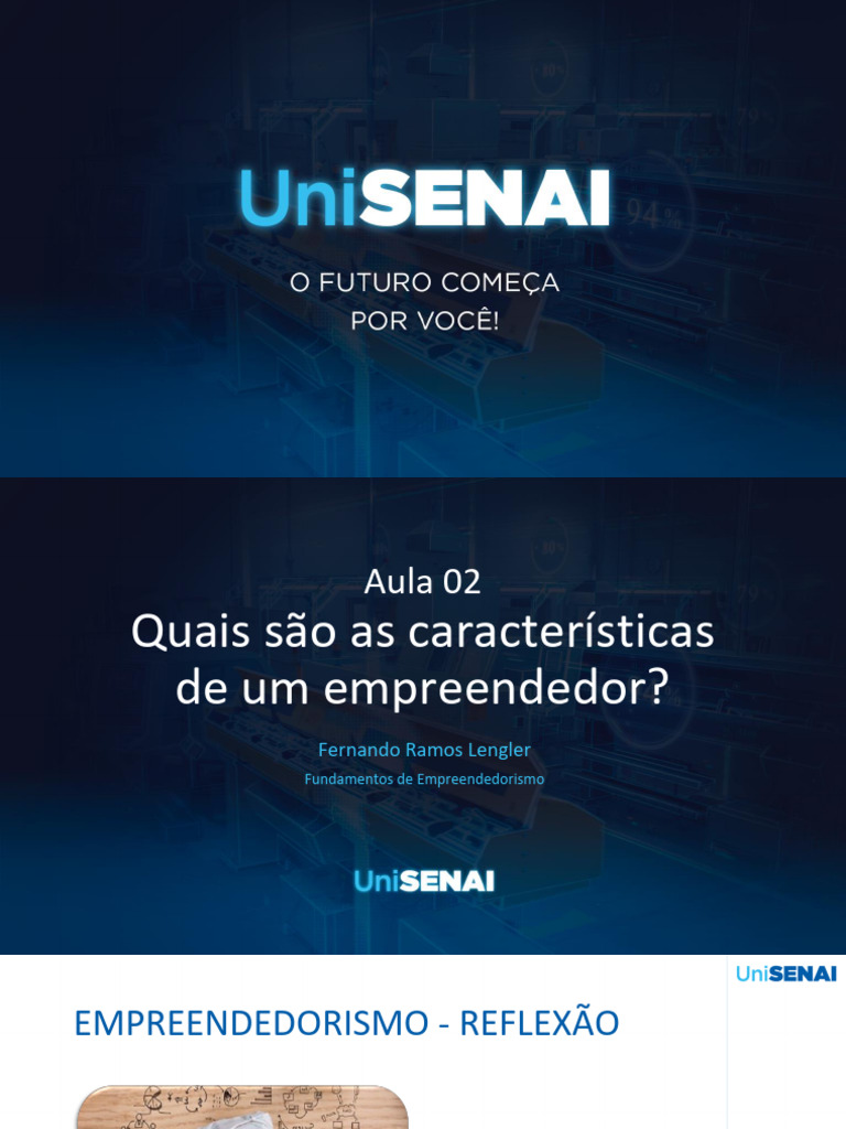 002 - SINE - Caracteristicas de Um Empreendedor | PDF | Empreendedorismo | Business